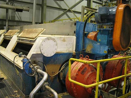 Metso twinroll press DWA 1555 washpress/dewatering press.